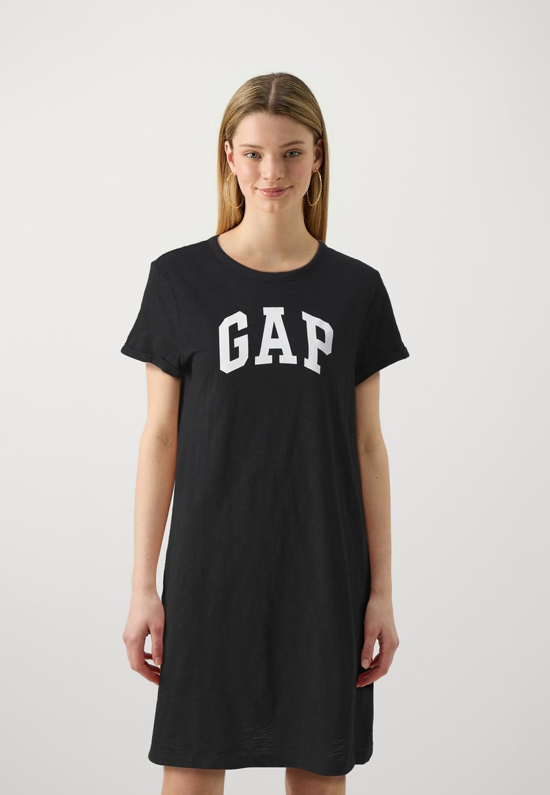 GAP LOGO DRESS - Trikoomekko - black/musta - Zalando.fi