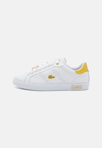 Lacoste POWERCOURT - Zapatillas - white/gold/blanco - Zalando.es