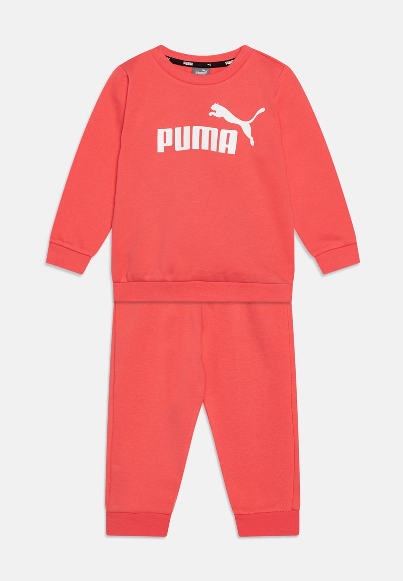 Puma MINICATS CREW JOGGER UNISEX SET - Tracksuit - electric blush/light ...