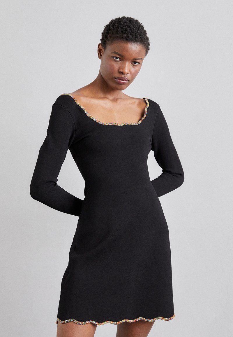 Sandro Robe No Shoulder Strass Details Cocktail Dress Party Dress