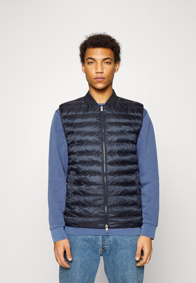 GANT LIGHT PADDED BOMBER VEST - Waistcoat - black - Zalando.co.uk