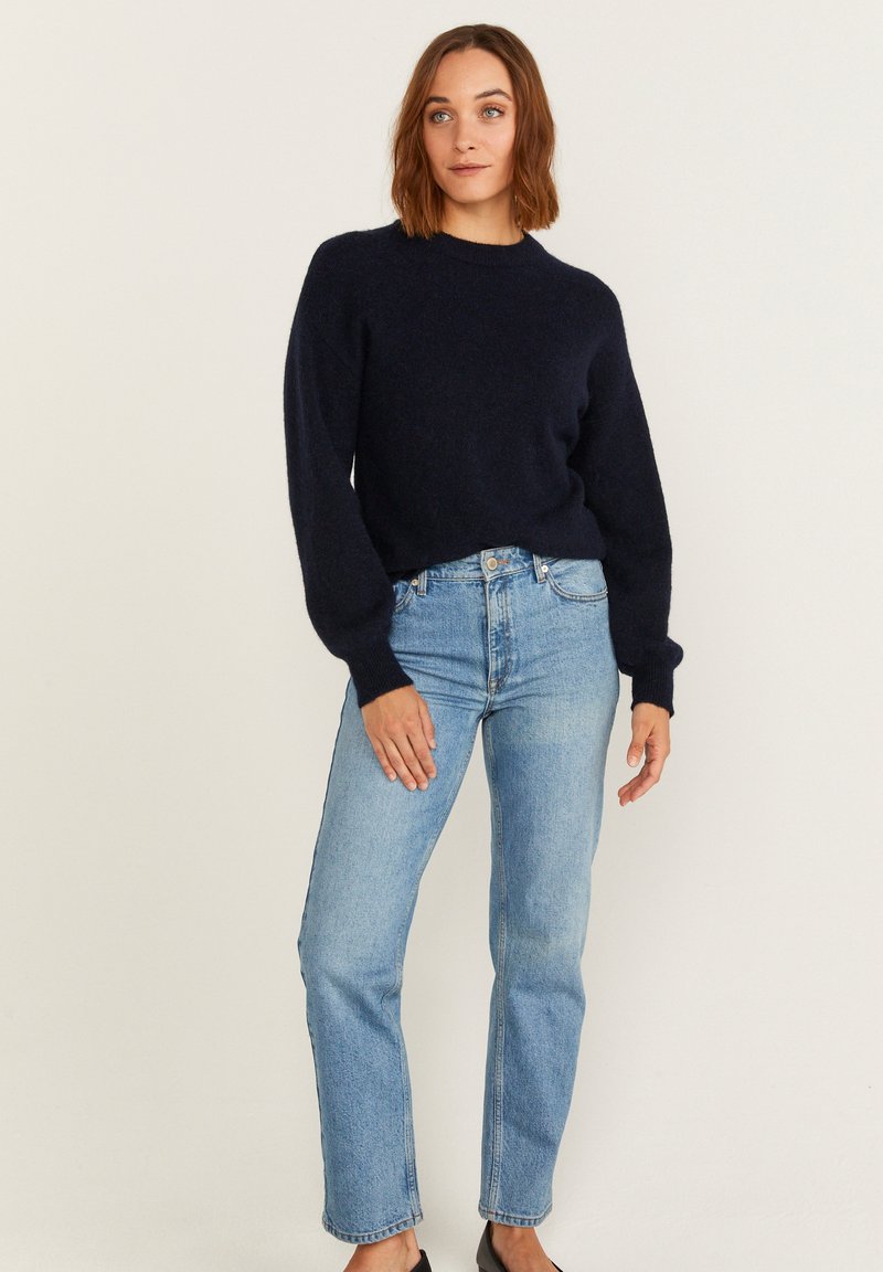 Dobber ROSIE PREMIUM WOOL - Strickpullover - navy/blau - Zalando.de