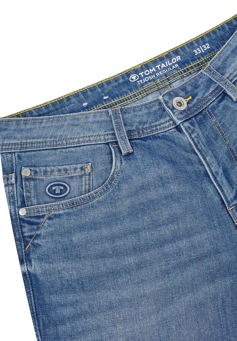 TOM TAILOR JOSH - Jeans Straight Leg - stone blue denim/stone-blue ...