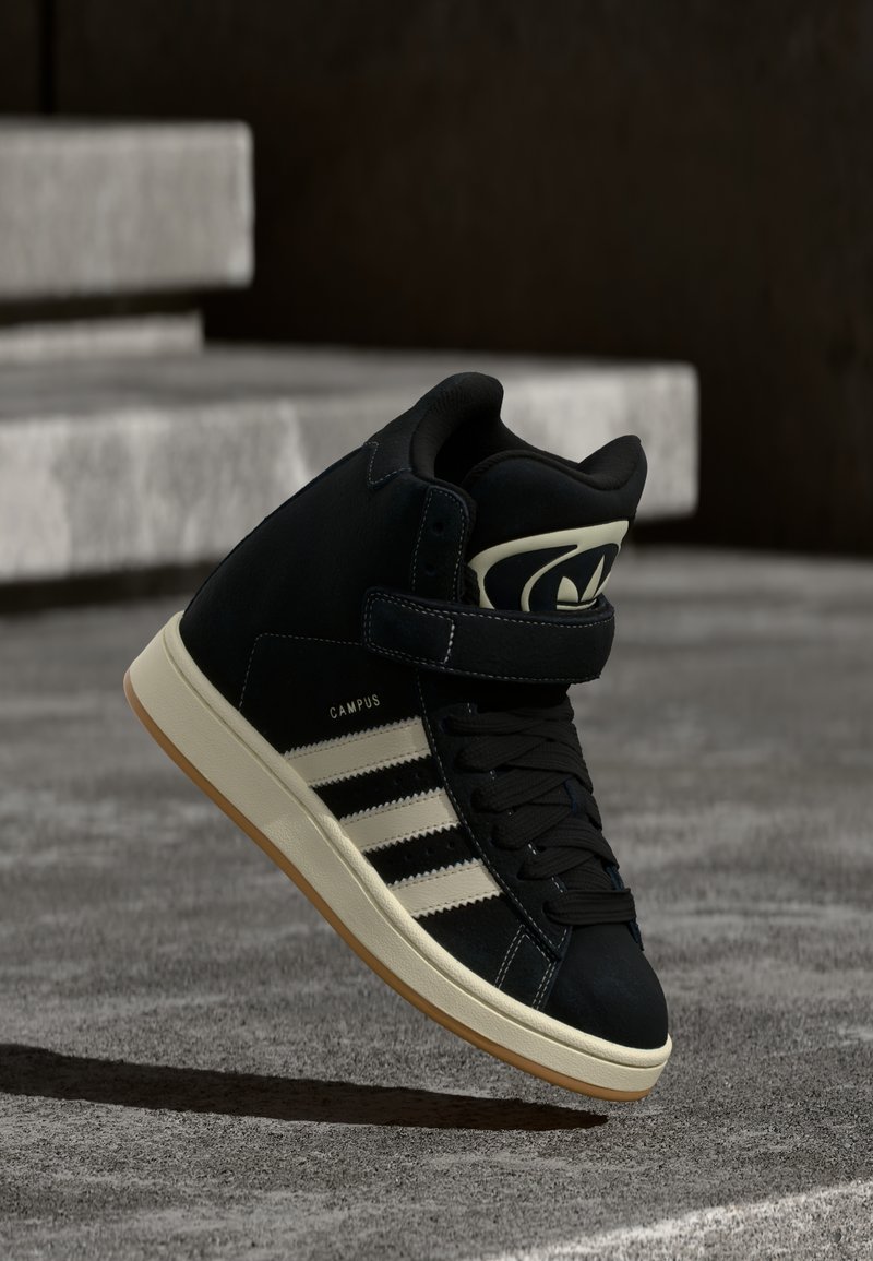 adidas Originals CAMPUS BOLD WEDGE - Sneaker high - core black/cream ...
