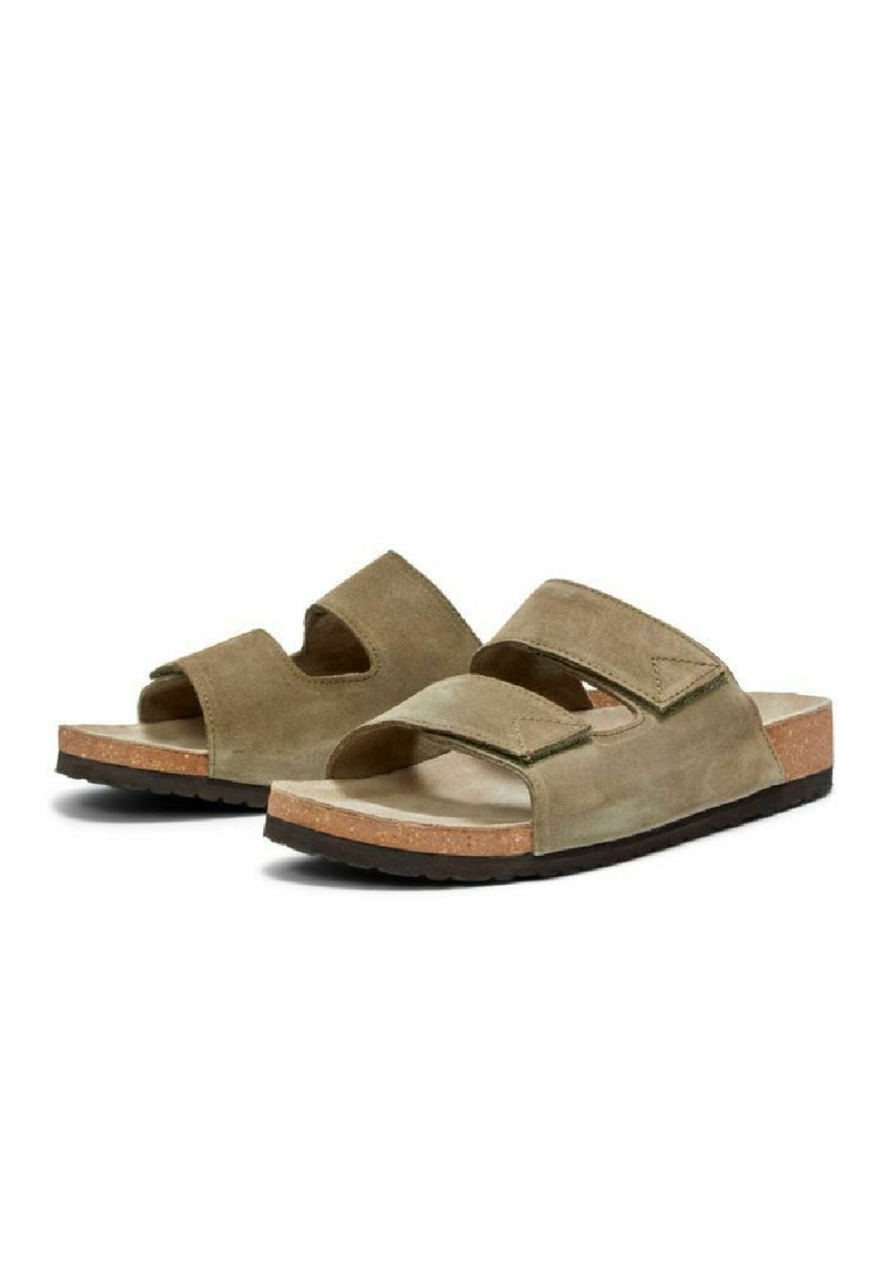 Selected SLHBASTIAN - Slippers - grape leaf/dark green - Zalando.co.uk