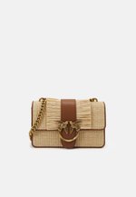 Pinko LOVE ONE MINI LIGHT SETA FRANGE - Umhängetasche - natural/tan ...