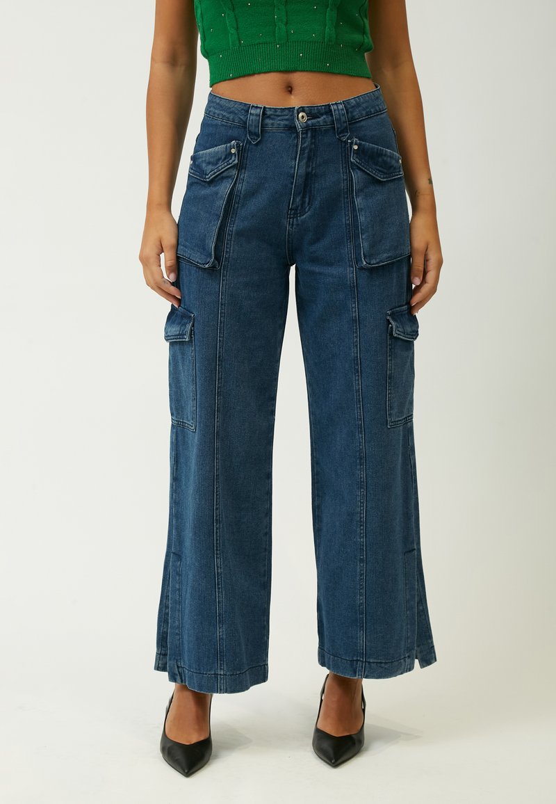 INFLUENCER Flared Jeans - blue denim/blau - Zalando.de