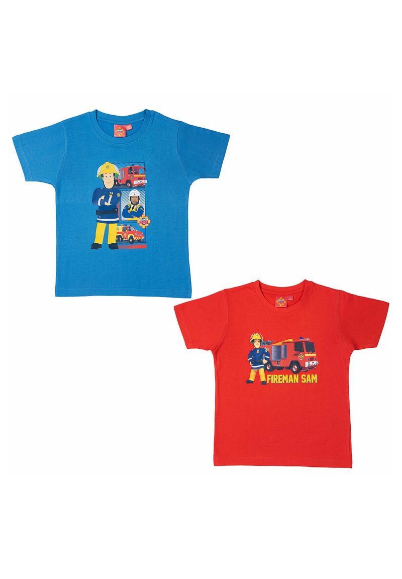 Fireman Sam FÜR KURZÄRMLIG 2 PACK - T-Shirt print - blau/rot/blau ...
