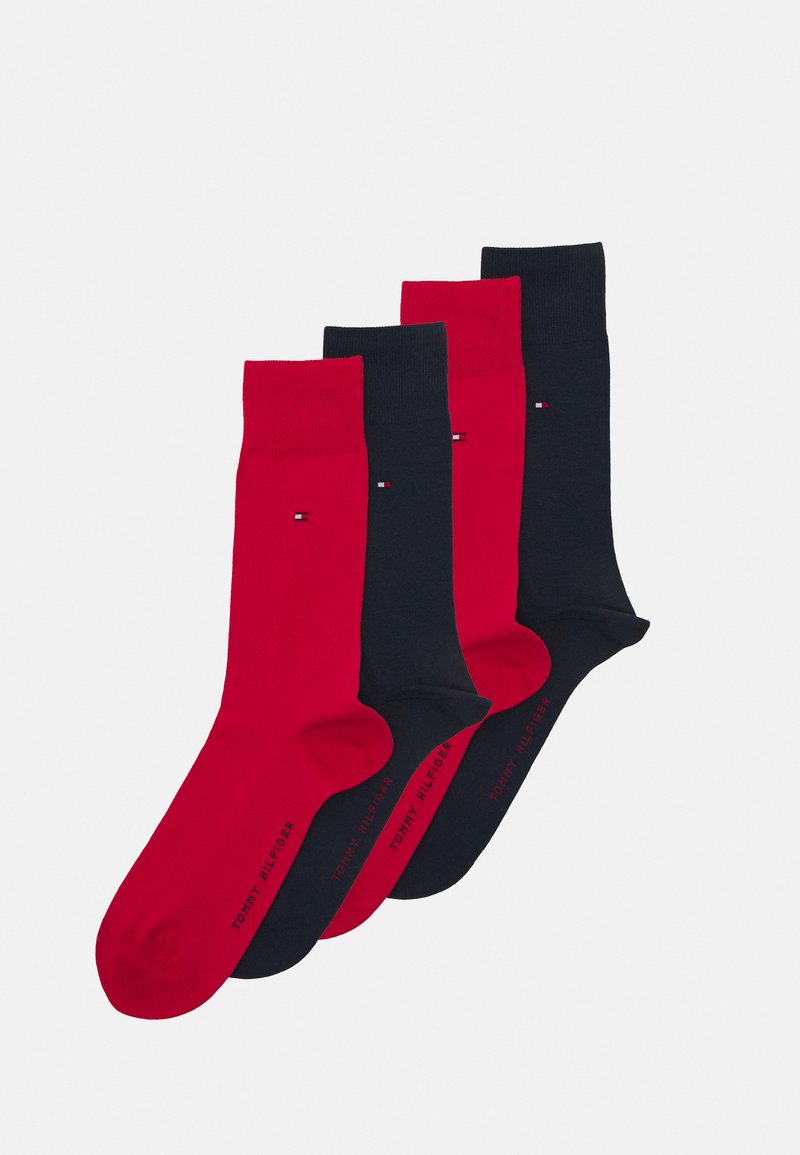 Tommy Hilfiger MEN SOCK CLASSIC 4 PACK - Socks - red/dark blue/red ...