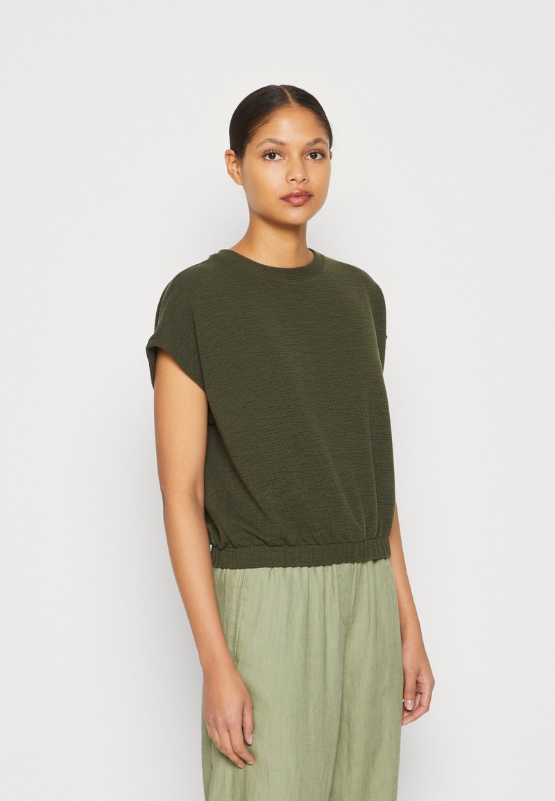 Edc By Esprit Struc Set T Shirts Basic Dark Khaki Khaki Zalando Dk