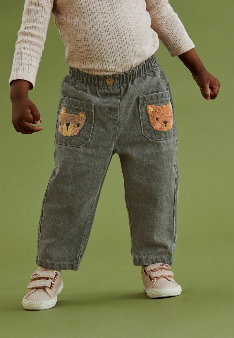 Next BEAR CHARACTER MOM JEANS - Jeans Slim Fit - grey/grau - Zalando.at