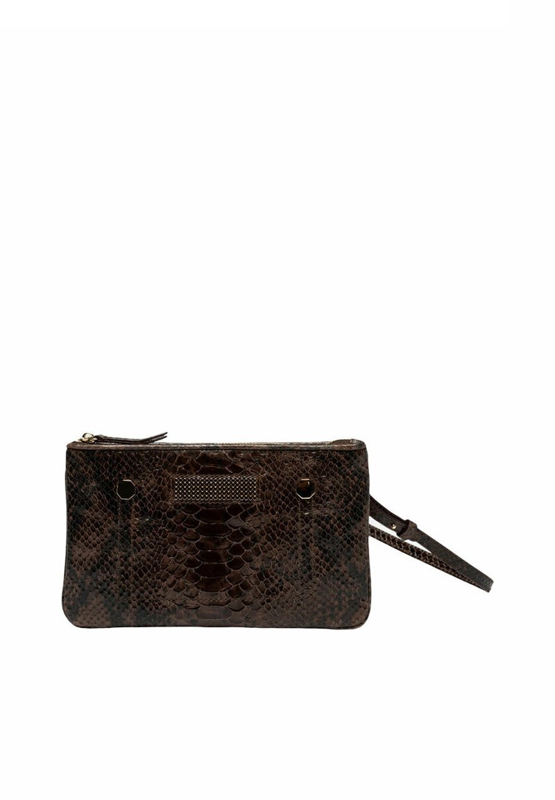 CLIO MINI PYTHON CHOCOLATE - Sac bandoulière - chocolate brown/marron ...