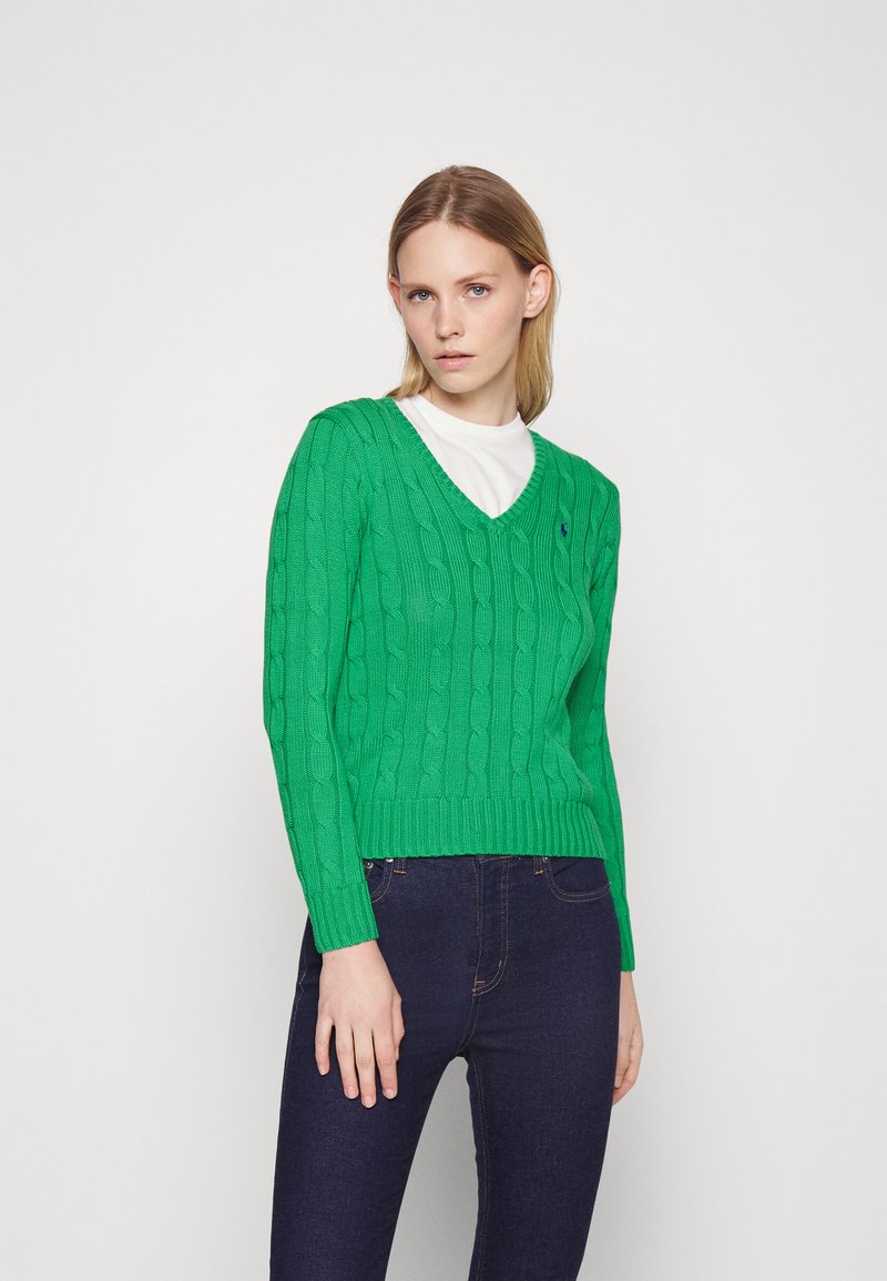 Polo Ralph Lauren KIMBERLY LONG SLEEVE - Sweter - preppy green/zielony ...
