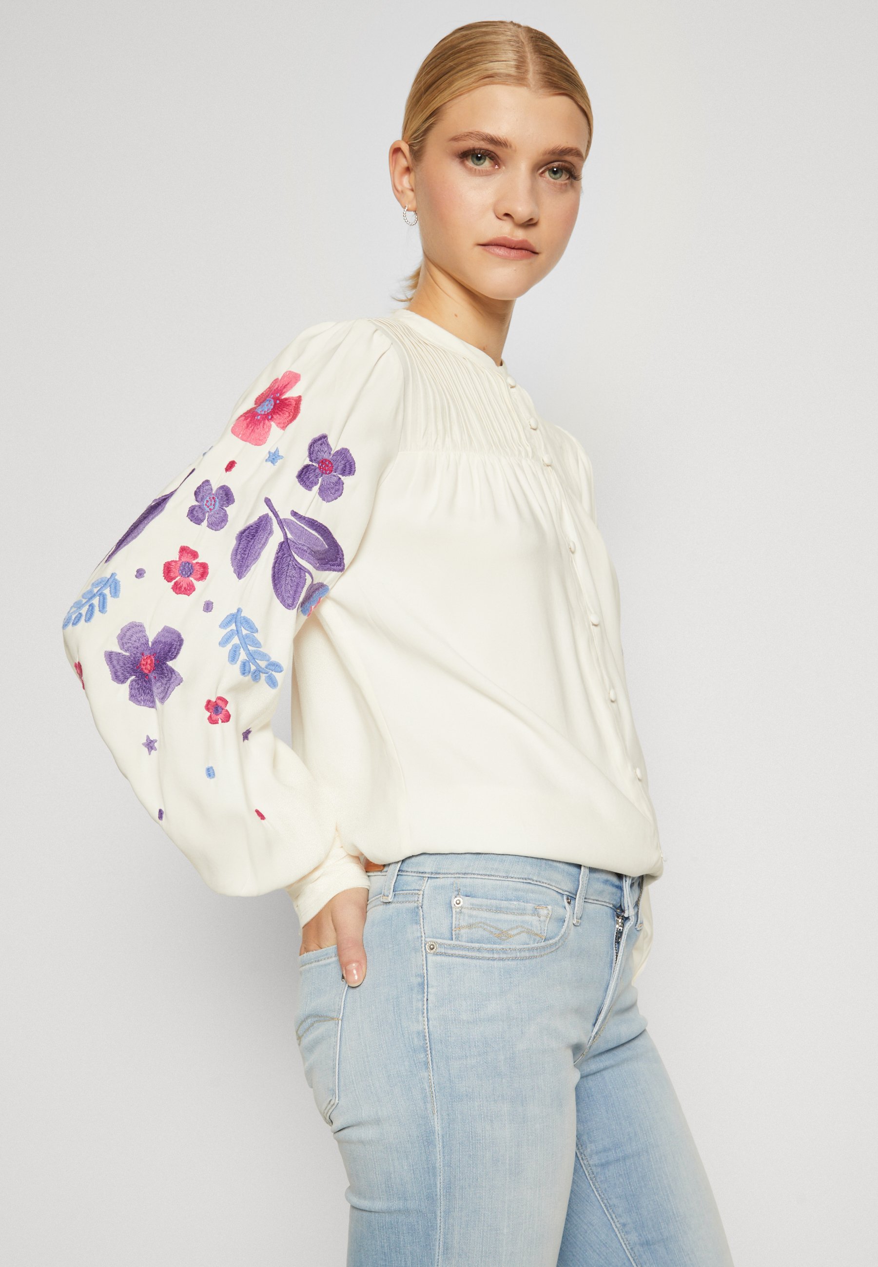 Fabienne Chapot HARRY BLOUSE Button down blouse cream white off white Zalando