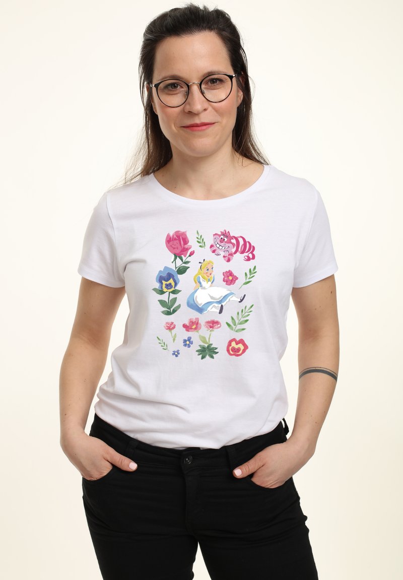 Disney ALICE IN WONDERLAND ALICE FRIENDS FLOWERS - T-Shirt print ...