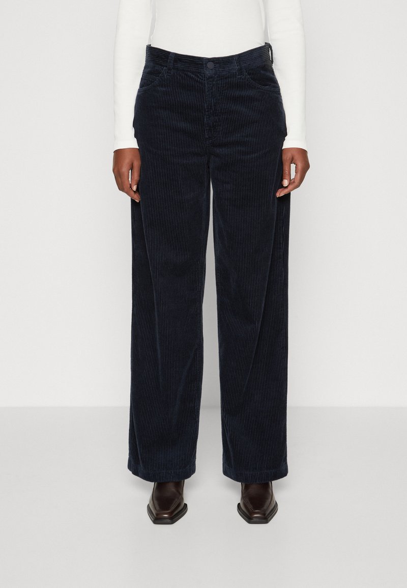Marc O'Polo DENIM PANTS WIDE LEG - Stoffhose - orion blue/blau - Zalando.de