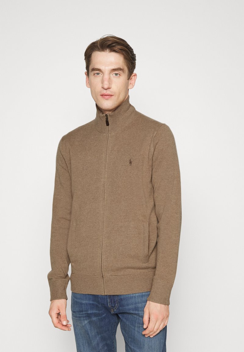 Polo Ralph Lauren Long Sleeve Full Zip Kardigán Honey Brown Heather