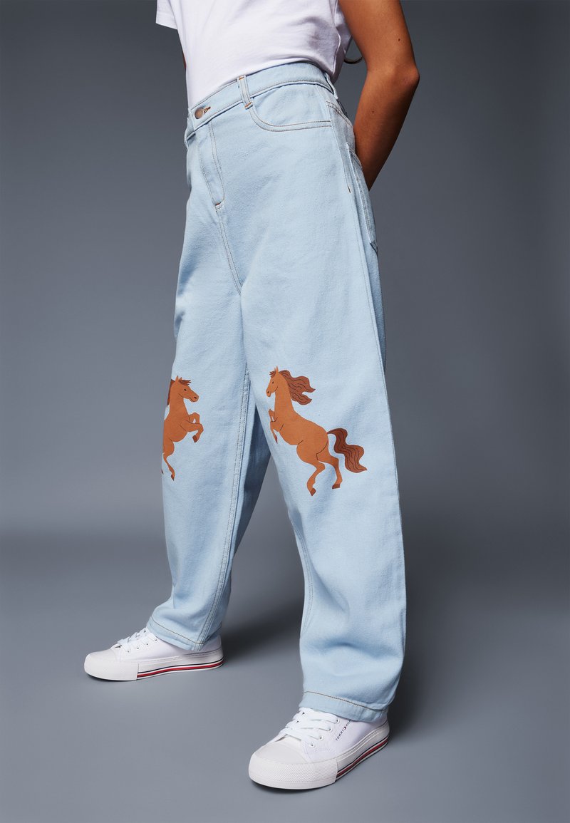 TINYCOTTONS HORSES BAGGY - Jean boyfriend - blue-grey/bleu - ZALANDO.FR