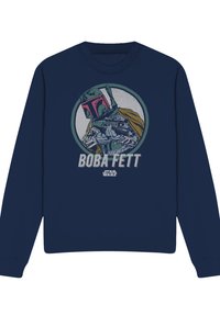 Star Wars STAR WARS RETRO BOBA - Sweatshirt - dark blue - Zalando