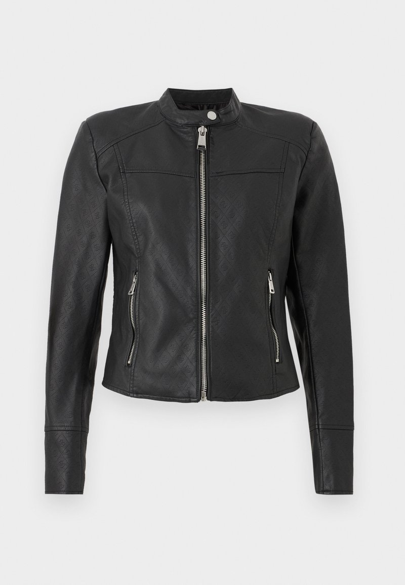 Guess NEW ANITA LOGO - Faux leather jacket - black - Zalando.ie