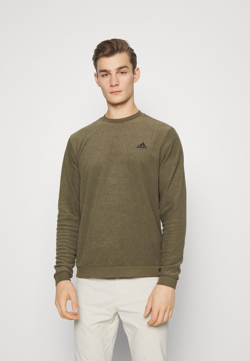 adidas Golf CORE CREW - Sweatshirt - olive strata/olive - Zalando.co.uk