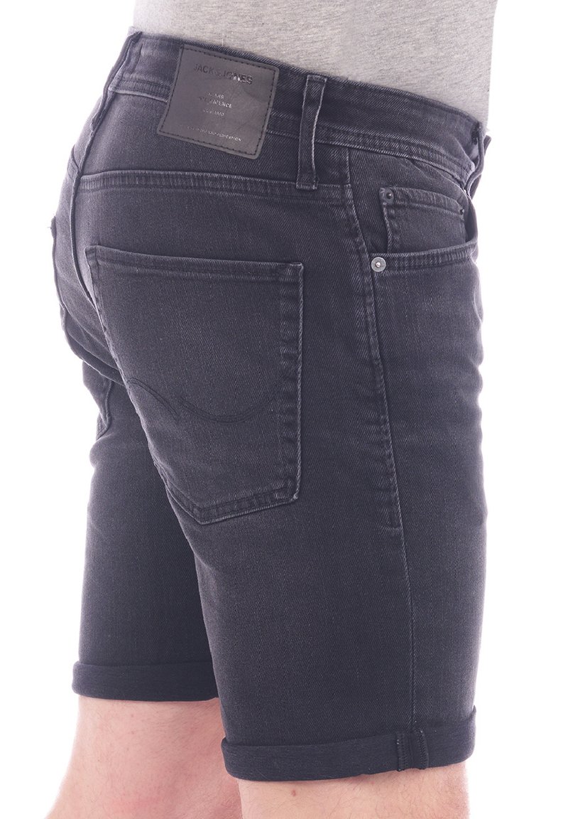 Jack & Jones JIRICK - Jeansshort - black denim ra/zwart denim ...