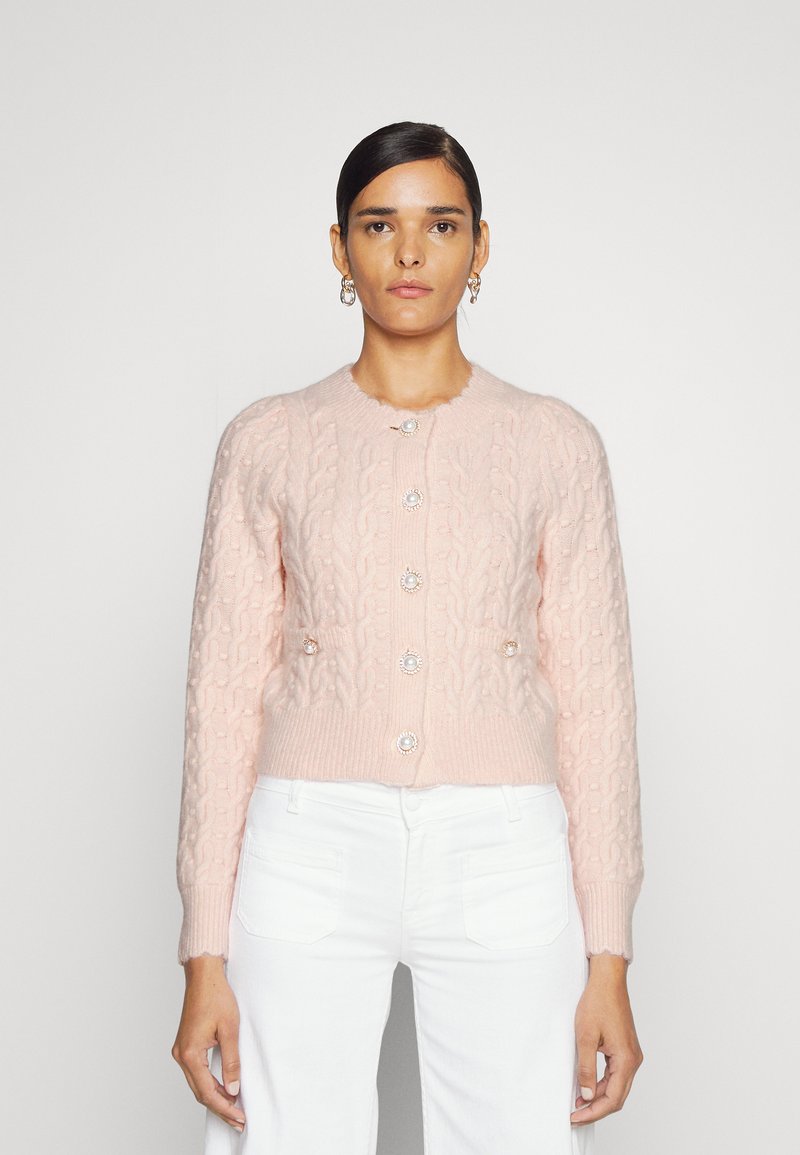 Needle & Thread CABLE BOBBLE SHORT CARDIGAN - Strickjacke - petal pink ...