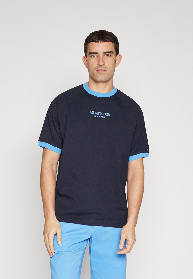 Tommy Hilfiger MONOTYPE RINGER TEE - T-Shirt basic - desert sky ...