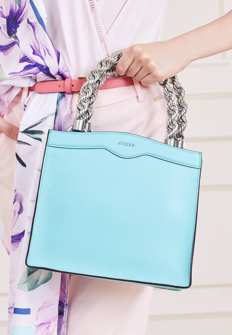 Guess AIDA SMALL SATCHEL - Handbag - blau/blue - Zalando.ie