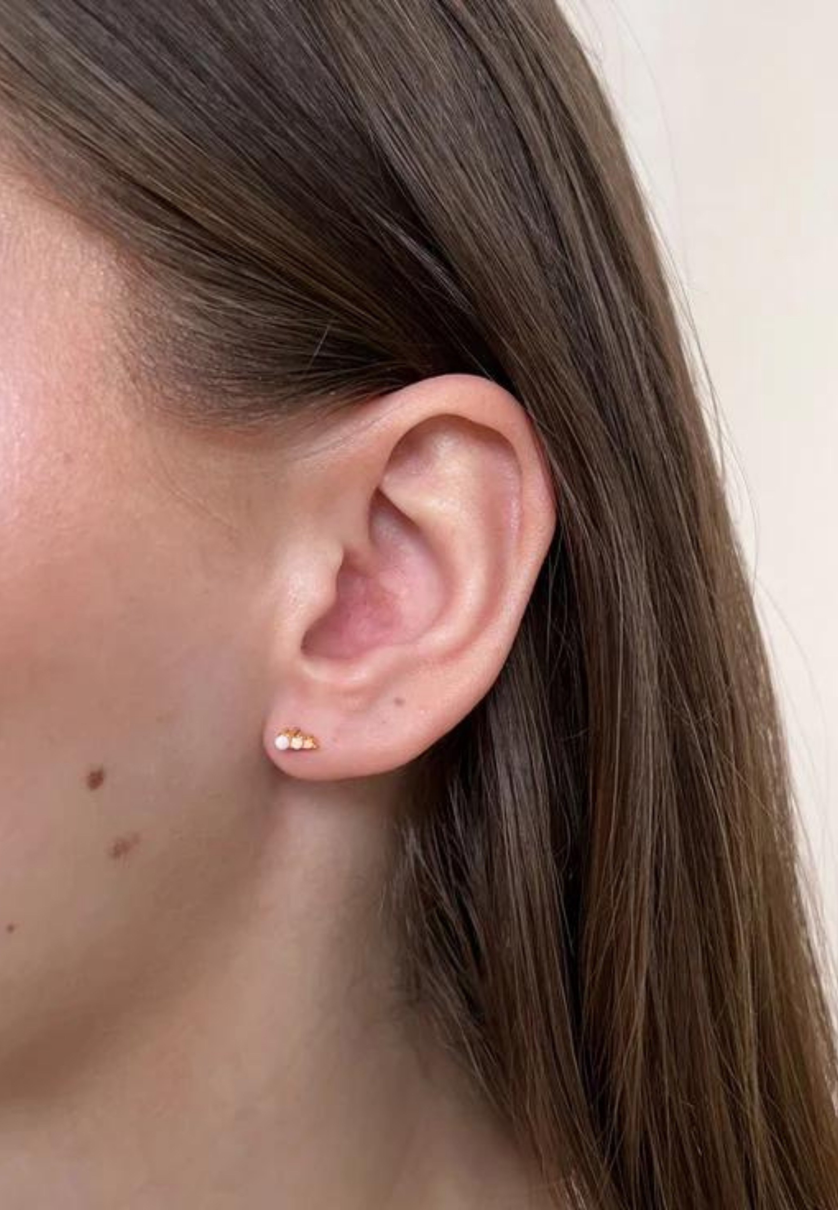 Small gold dot earrings store