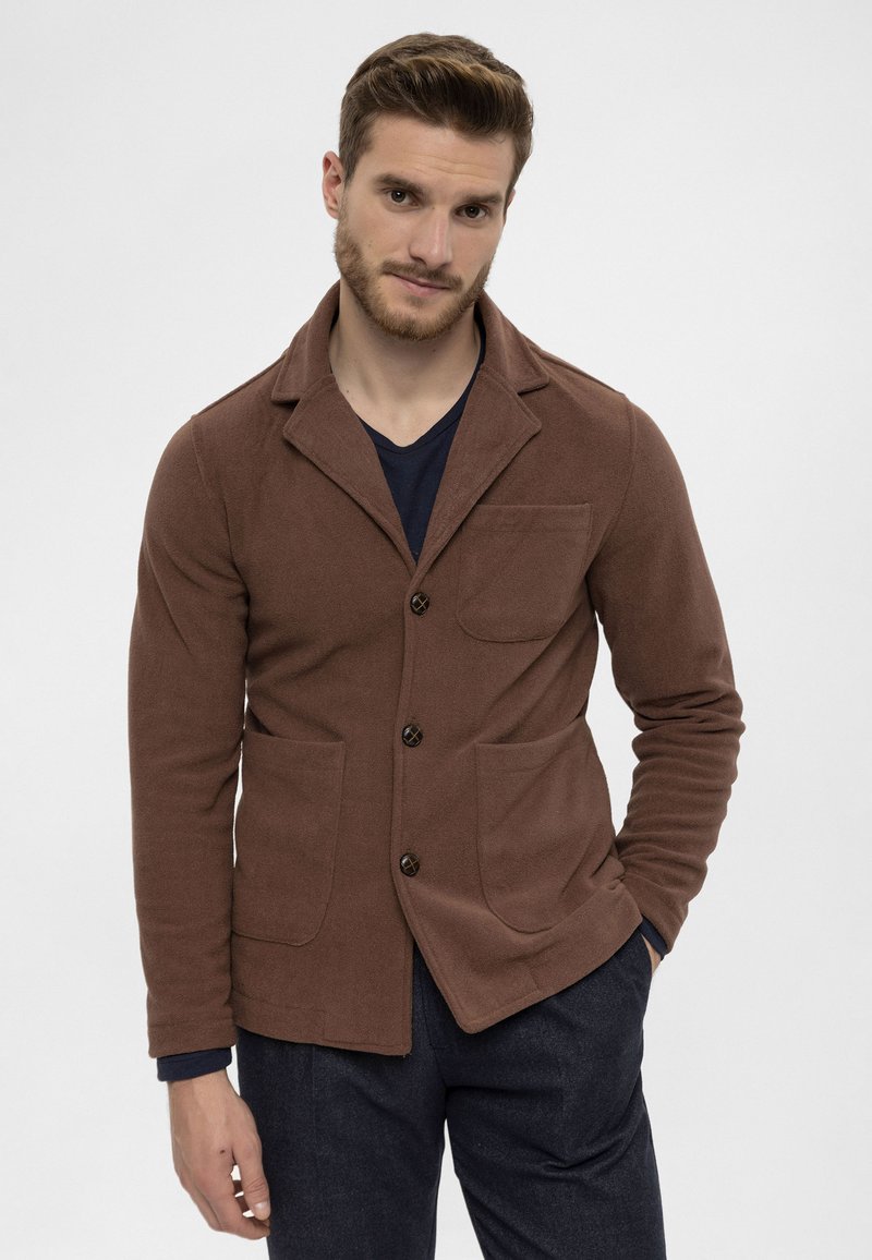 Antioch LAPEL COLLAR - Blazer jacket - brown - Zalando.ie