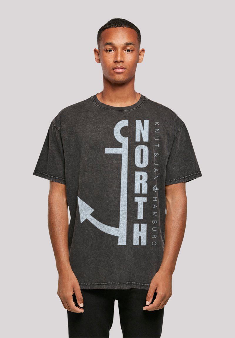 F4NT4STIC NORTH ANKER KNUT & JAN HAMBURG - T-Shirt print - schwarz - Zalando.de