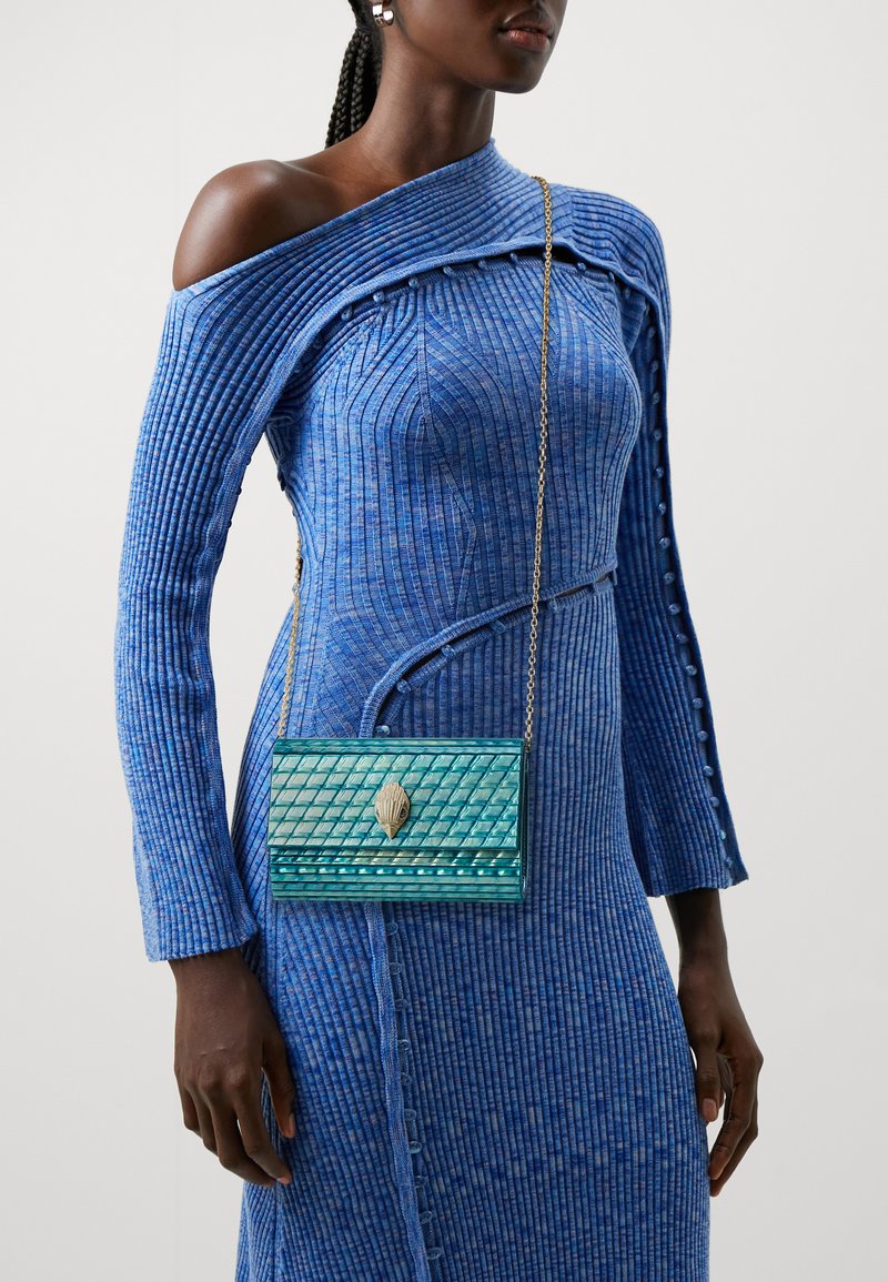 Kurt Geiger London Party Eagle Clutch Turquoise Uk