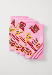 Sensi Studio HAND EMBROIDERED NAPKIN 4 PACK - Serviette - pink/rose ...