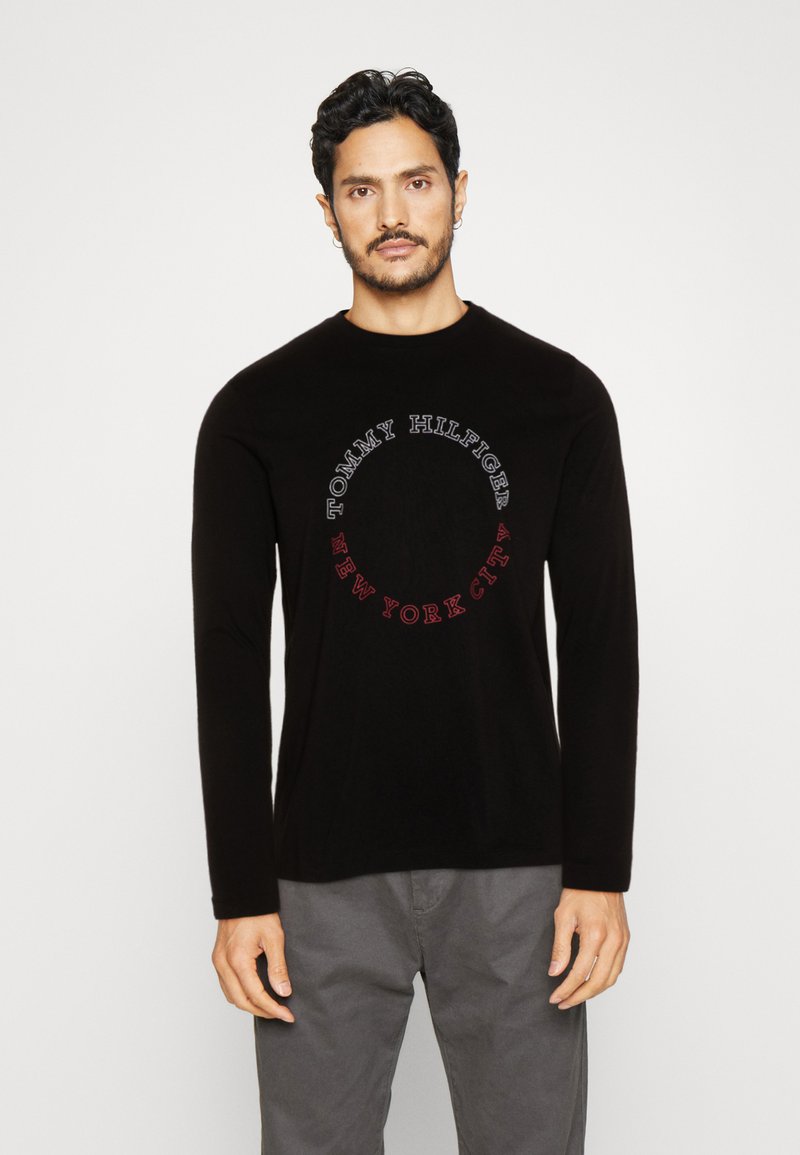 Tommy Hilfiger MONOTYPE ROUNDLE - Langarmshirt - black/schwarz - Zalando.at