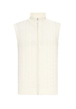 Felix Hardy CABLE FULL ZIPPER SLEEVELESS - Chaleco - off-white/crema - Zalando.es