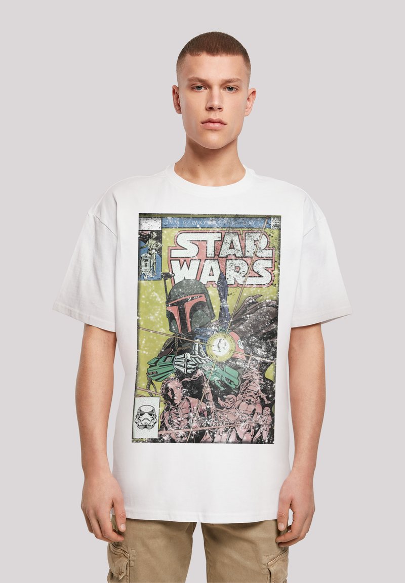 F4NT4STIC STAR WARS BOBA FETT COMIC - T-Shirt print - white/weiß ...