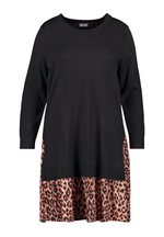 Samoon MIT LEOMUSTER-SAUM - Jumper dress - black - Zalando.de