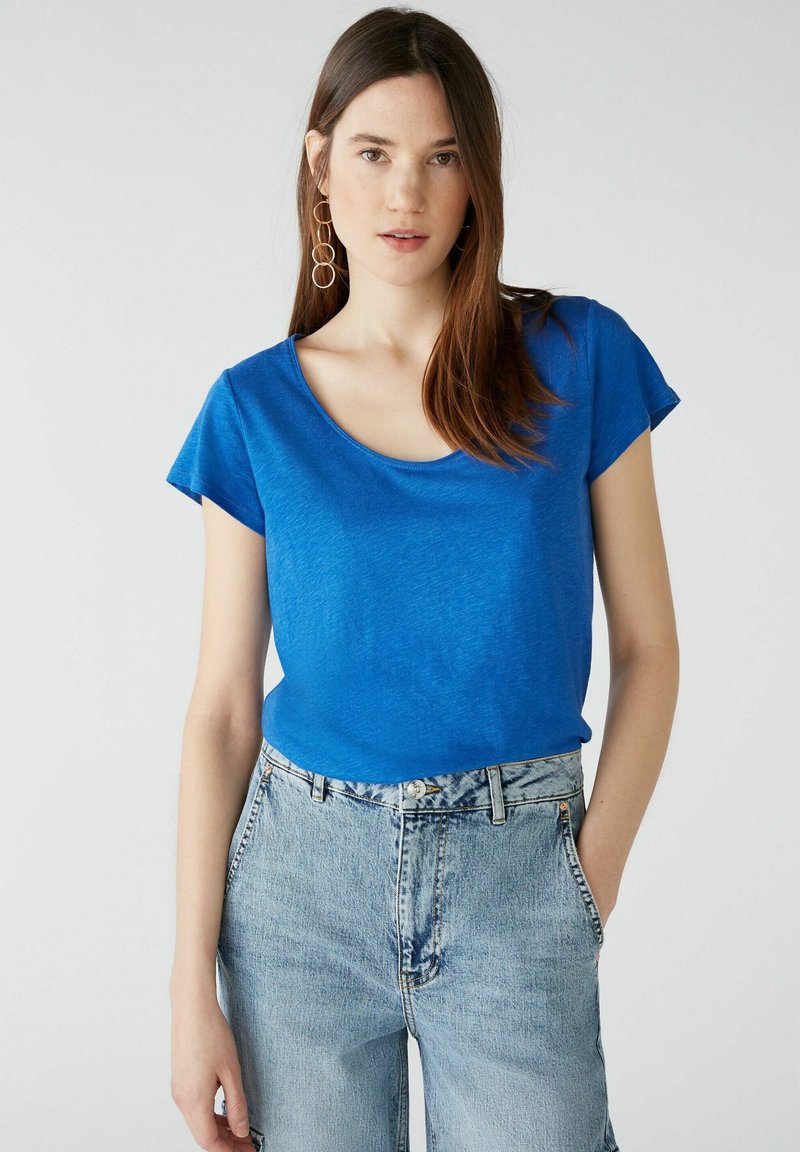 Oui T-Shirt basic - blue lolite/blau - Zalando.at