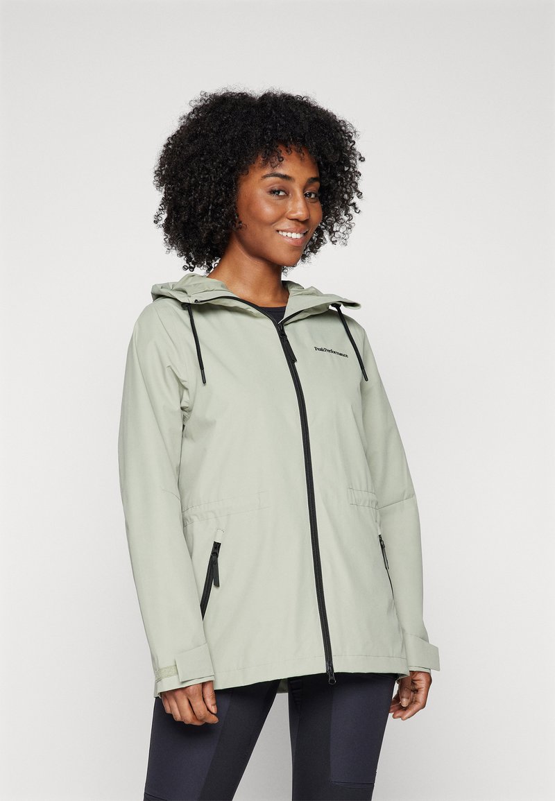 Peak Performance COASTAL JACKET - Hardshell jacket - limit green/khaki ...