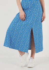 LELA MIDI - A-lijn rok - light blue/lichtblauw - Zalando.nl