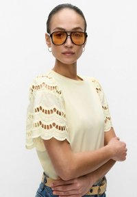 Dobber HEATHER TOP - Print T-shirt - yellow - Zalando