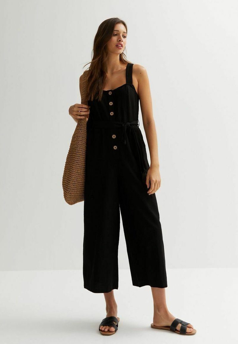 New Look BUTTON FRONT - Jumpsuit - black/schwarz - Zalando.de