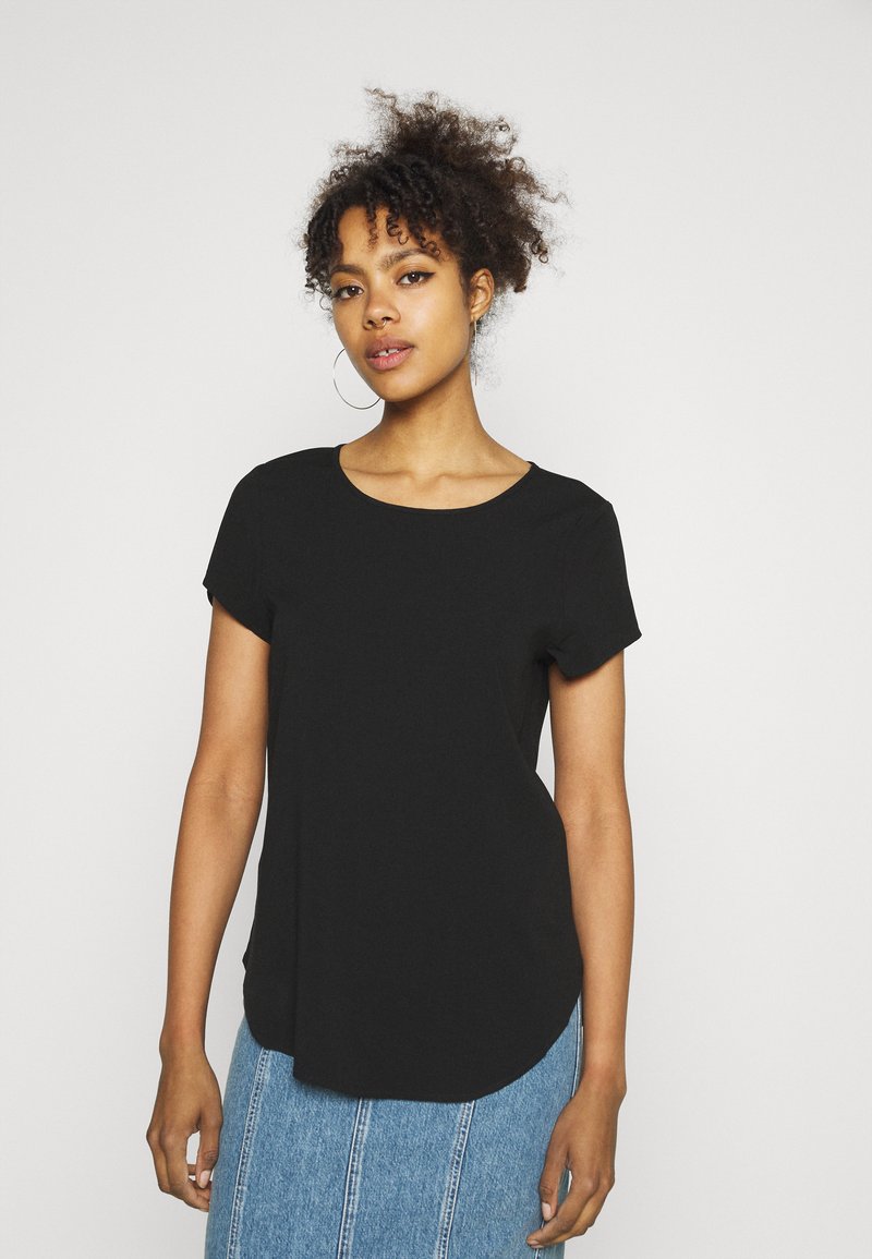 Vero Moda VMBECCA PLAIN SS GA NOOS - Bluser - black/sort - Zalando.dk