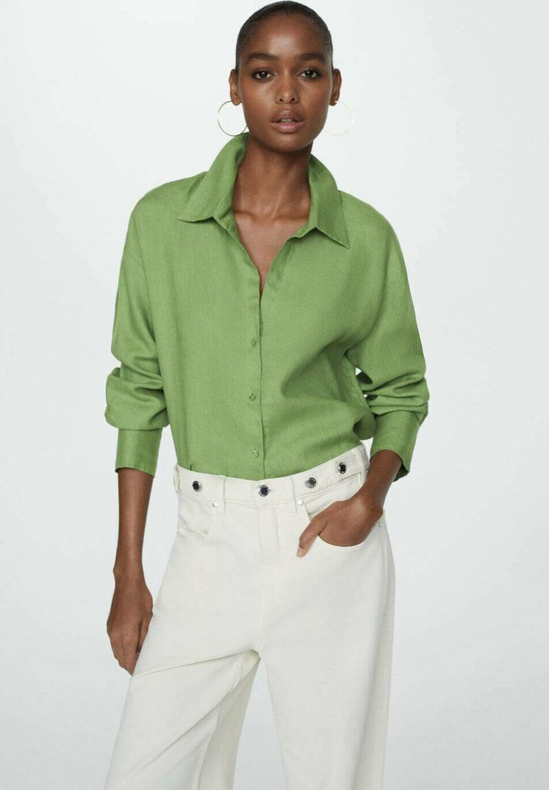 Mango Button-down blouse - green - Zalando.ie