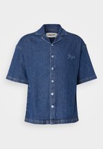 Denim Project FLOCK PRINT RESORT SHIRT - Camisa - mid blue wash/blue ...
