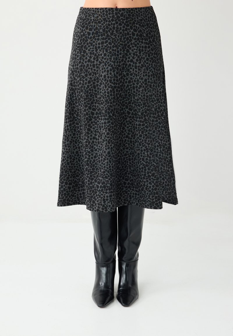 Jimmy Key LEOPARD PRINT MIDI - A-Linien-Rock - black/schwarz - Zalando.at