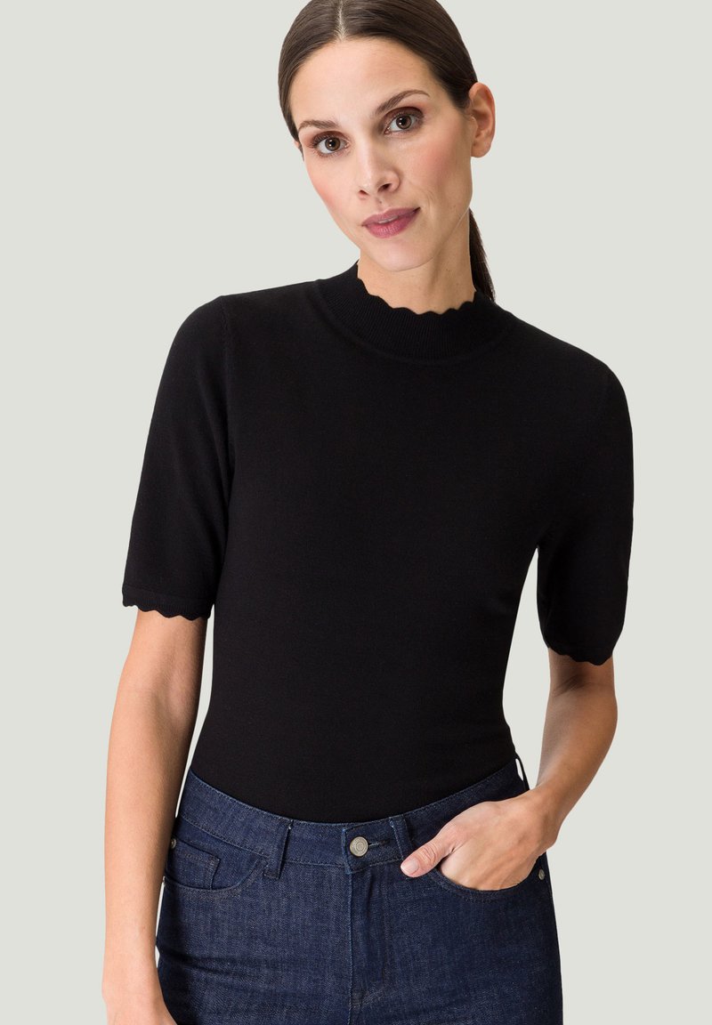 zero MIT WELLENKANTE - T-Shirt basic - black beauty/schwarz - Zalando.at