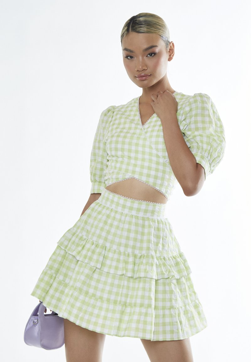 Glamorous GINGHAM - A-Linien-Rock - apple green gingham/hellgrün - Zalando.at