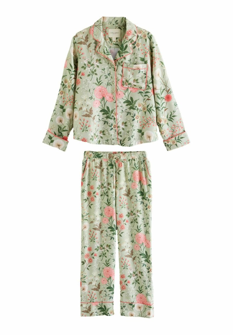Laura Ashley REGULAR FIT - BUTTON THROUGH SET - Nachtwäsche Set - green ...